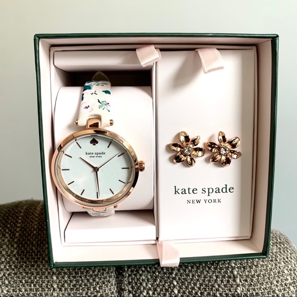 kate spade | Accessories | Nwt Kate Spade Rosegold Watch And Earrings ...